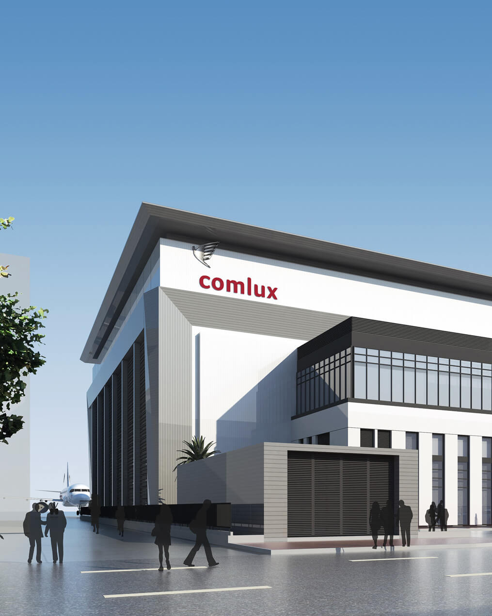 Comlux Aircraft Hangar – Arkiplan